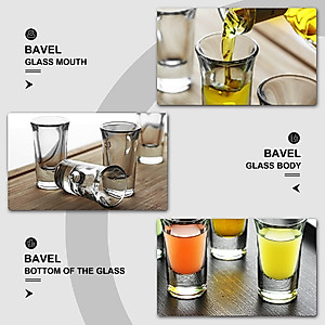 BaveL Shot Glass Set of 6,Heavy Base Clear Shot Glass, Great for Whisky Brandy Vodka Rum and Tequila Shot Set (0.9 OZ)