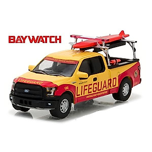 Greenlight Hollywood 44760-F Baywatch - 2016 F-150 Emerald Bay Beach Patrol 1/64 Scale Diecast