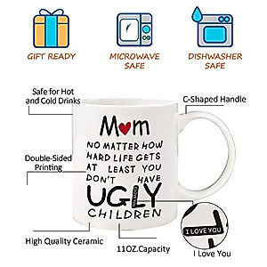 Gifts for Mom from Daughter Son,11oz Funny Coffee Mug Gifts for Mom Grandma Mother in Law Aunt,Unique Mothers Day Present Idea for Women Her,Mom Gifts for Mothers Day Valentines Day Birthday Christmas