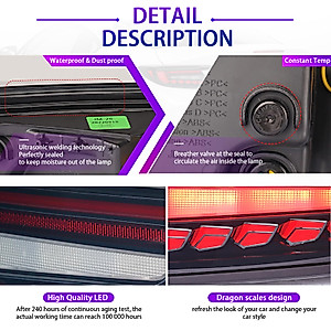 LONGDING LED Tail Lights Assembly Compatible with 2021 2022 2023 2024 Toyota GR86 / Subaru BRZ 2nd Gen ZN8/ ZD8 w/Start Up Animation & Sequential Turn Signals Rear Lamps Replacement