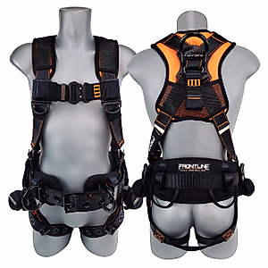 Frontline 110CTB Combat™ Lite Full Body Harness all Aluminum | Hardware Trauma Straps | OSHA and ANSI Compliant (Size: M-L)