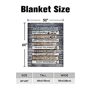 JIYEPOPO Retirement Blanket, Happy Retirement Gifts for Women Men, Retirement Going Away Gift Soft Lightweight Retired Throw Blankets for Coworkers Teacher Nurses Friends 60"x50"