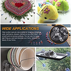 Rustark 80Pcs 5 Sizes Clear Rubber Suction Cups Set Transparent Anti-Collision Sucker Pads with Hole 25mm 30mm 35mm 40mm 45mm Mini Suction Cups Replacement for Home Bathroom Kitchen Decoration