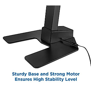 Mount-It! Electric Standing Desk Converter, Motorized Sit Stand Desk with Dual Monitor Mount and iPhone/Tablet Slot, Ergonomic Height Adjustable Workstation, Black (MI-7952)