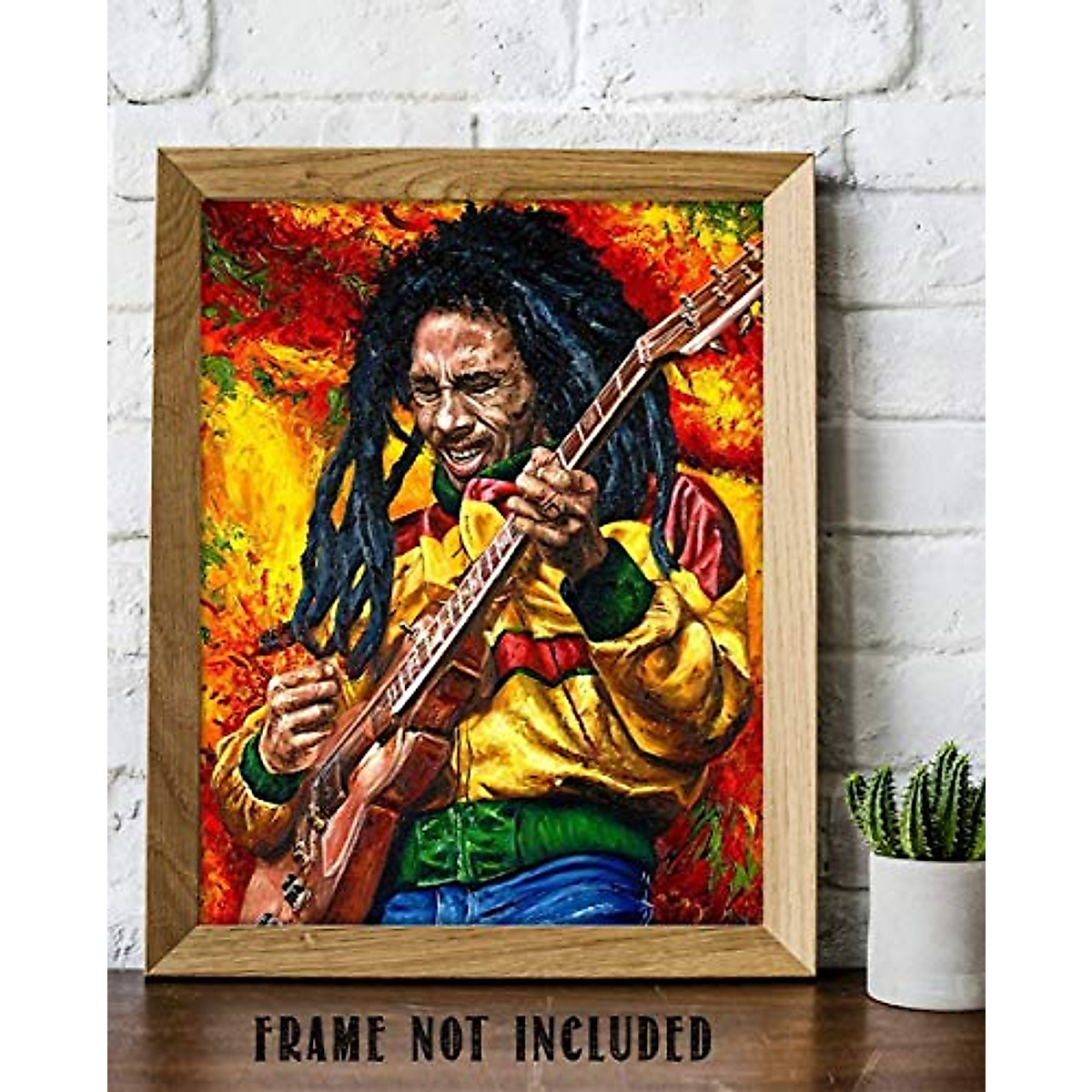 "Bob Marley-Rocking"- Abstract Concert Wall Art -8 x 10"s Wall Prints-Ready To Frame-Classic Marley Poster Print. Modern Home-Studio-Bar-Office Décor. Perfect Gift for All Reggae & Marley Fans.