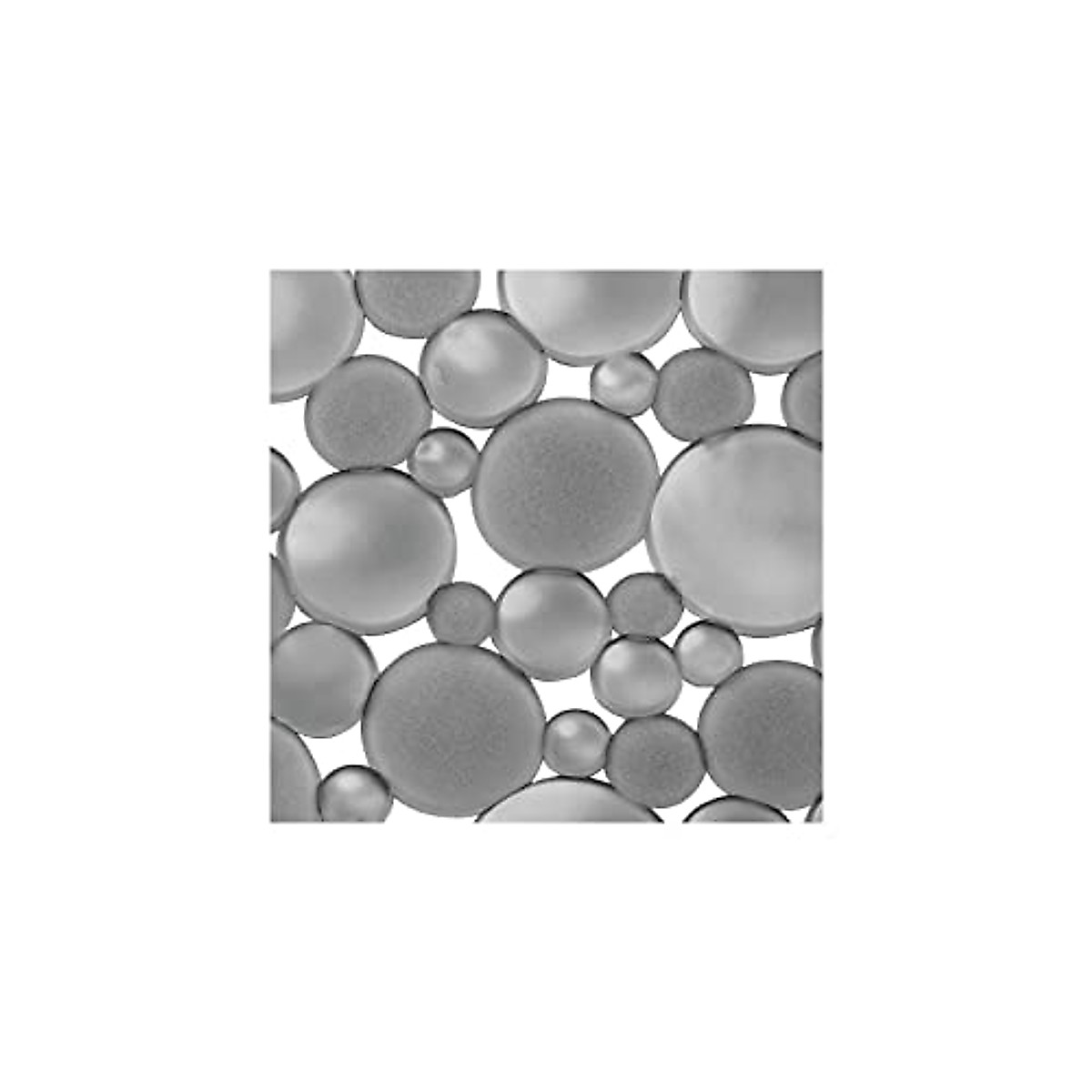 mDesign Decorative Plastic Kitchen Sink Saddle - Divided Sink Protector Mat, Place Over Middle Section - Quick Draining, Fun Bubble Design - Graphite Gray