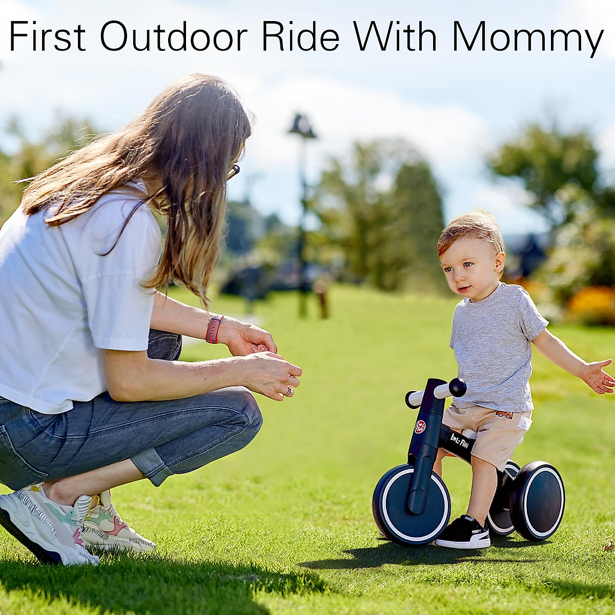 LOL-FUN Baby Balance Bike 1 Year Old Boy Birthday Gift, Baby Girls and Boys Toys for 1 Year Old, Baby First Bike One Year Old