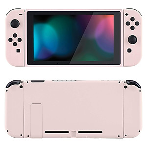 eXtremeRate Pink Front Back Plate for Nintendo Switch Console, NS Joycon Handheld Controller Housing with Full Set Buttons, Full Set Replacement Shell for Nintendo Switch - Switch NOT Included