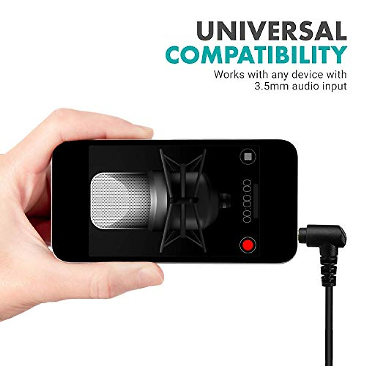 Movo MC1 3.5mm Audio Cable - Dual Male 3.5mm TRS Cable for Audio Mixers, Microphones, Cameras, Recorders, Car Speakers, and More