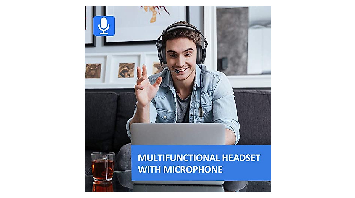 OneOdio A71 Wired Gaming Headphones with Microphone & Stereo Sound
