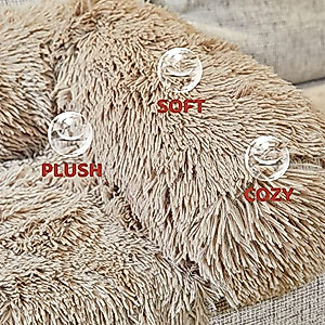 JMHUND Sagging Calming Couch Protector Pet Bed, Soft Plush Dog Sofa Mat Cover for Furniture Protector with Removable Washable Cover
