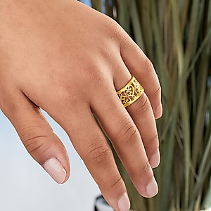 Ross-Simons Italian 14kt Yellow Gold Filigree Heart Ring. Size 10