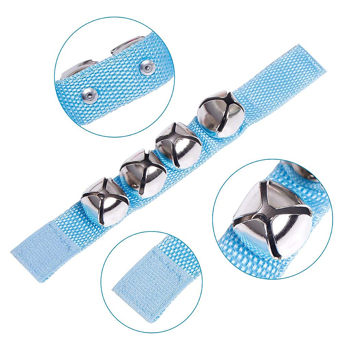 POPLAY 6 PCS Percussion Instruments, Wrist Bells Jingle Bells Musical Rhythm Toys