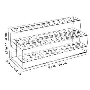 Cabilock Plastic Pencil Holder Clear Acrylic Brush Display Pen Stand: Pen Holder Pen Organizers for Colored Pencils Paint Makeups Cosmetic Brush 48 Hole Pen Organizing Rack
