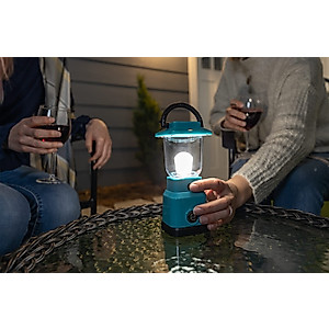 Enbrighten LED Mini Camping Lantern, Battery Powered, 200 Lumens, 40 Hour Runtime, 3 Modes, Night Light for Kids, Ideal for Hiking, Outdoors, Emergency, Snow, Hurricane and Storm, Teal, 49561