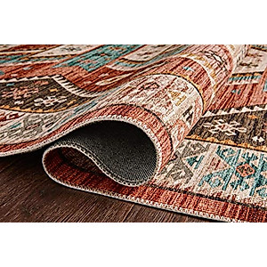 Loloi II Zion Collection ZIO-05 RED/Multi, Traditional 8'-6" x 11'-6" Area Rug