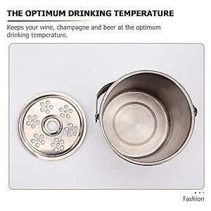 BESTOYARD Stainless Steel Ice Bucket- Double Wall Insulated Ice Bucket for Buffet Cocktail Parties Bar- 5.5x 5.5 Ice Container