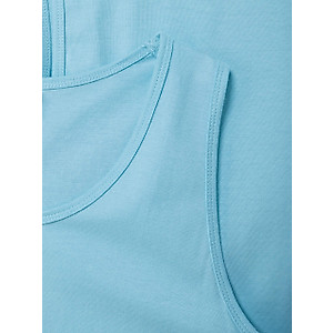 Hat & Beyond Men's Tank Top - Soft Muscle Tee for Boxing & Gym, Medium (Pacific Blue)