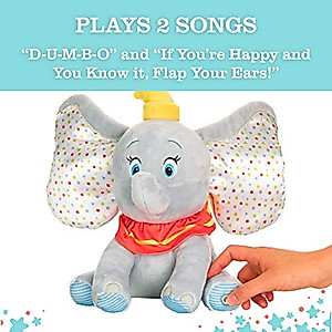 Disney Baby Dumbo Animated Plush Elephant with Flapping Ears, Music and Lights