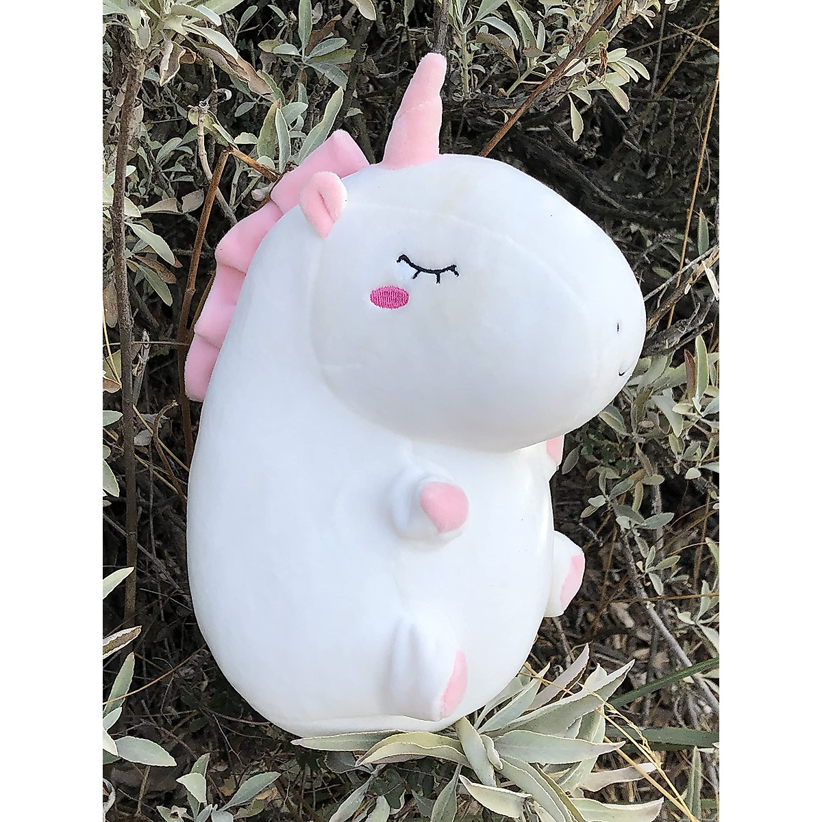 Plushland Soft Plush Unicorn Pillow Stuffed Animal Hugging White Throw Pillow Cushion Toy for Kids Teens Adult Gift Birthday, Valentine, Christmas (Unicorn)