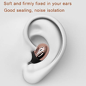 Luckvan Galaxy Buds Live Ear Tips Replacement Buds Live Ear Wing Tips Silicone Earbuds Cover Skin Cap Ear Tips for Samsung Galaxy Buds Live Case Cover Anti-Slip Fit in Charging Case(Black+Black)