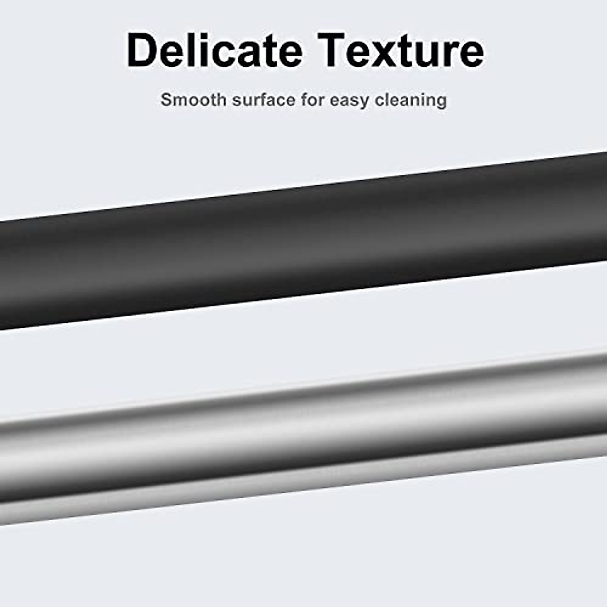 Steel Over The Door Towel Rack Bar 2 Pack, Towel Rack for Cabinet, LADYAMZ 9 Inch Kitchen Bathroom Towel Holder Storage for Bathroom Laundry Office Cupboard Door Holds Hand Dish Towels (Black+Silver)