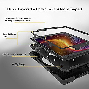 TSQ Case for iPad Mini 1/ Mini 2/ Mini 3 for Kids 7.9 Inch | Rugged Shockproof Case w/Stand Hand Strap Shoulder Strap Case Cover for iPad Mini 1st 2nd 3rd Generation | Black