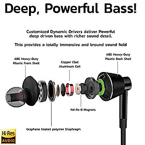 PRO Earbuds Works for Samsung Galaxy A51 5G Encore+ Hands-Free Built-in Microphone and Crisp Digitally Clear Audio! (3.5mm, 1/8, 3.5ft)