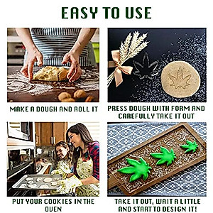 Marijuana Leaf Plant Cookie Cutter 4" Smoke Pot Joint Leaf Bud