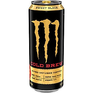 Diamond coast Monster Java Cold Brew variety pack, 3 Latte Cans, sweet black, 13.5 Fl Oz, total 6 cans