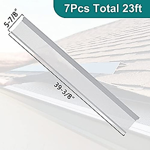 Daisypower 23ft Gutter Guards,5 Inch Stainless Steel DIY Leaf Protection,Micro-Mesh Gutter Cover System fits Any roof or Gutter Type,Anti-Leaf,Prevents Roof Clogged Downspouts