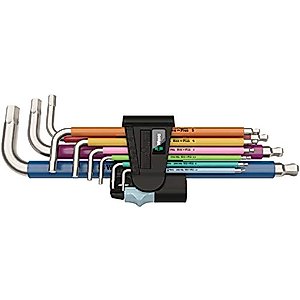 Wera 05022669001 L-Key Set 3950 Spkl/9 SM Metric of Stainless Steel,MULTI