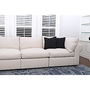 Deluxe Comfort Microsuede Throw Pillows, 16" by 16", Black 2 Count