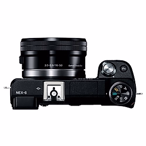 Sony NEX-6L/B Mirrorless Digital Camera with 16-50mm Power Zoom Lens and 3-Inch LED (Black) (Renewed)