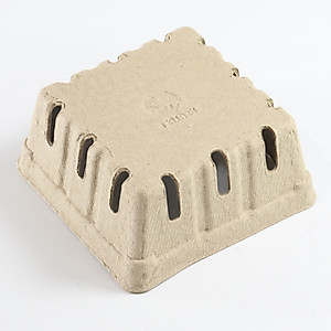 Tamnjvrr 30 Pack Natural Pulp Fiber Berry Basket, Small Molded Produce Vented Basket Kitchen Supplies for Strawberry Blueberry Raspberry Vegetable Produce Vented Container Farmer Market Grocery