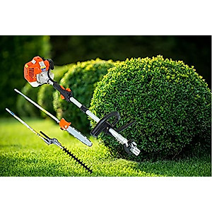 63cc 5 in 1 High Strength Long Handle Multi-positional Chain Trimmer Head Chainsaw | Brush Cutter | Hedge Trimmer| 6t Blade | 5-point Blade Repair Kit Use For Garden Indoor & Outdoor