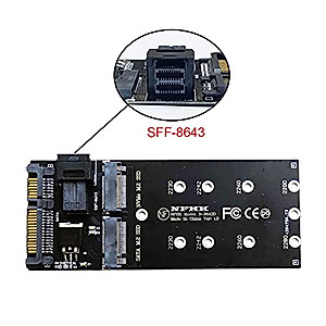 NFHK SFF-8643 to U2 Kit NGFF M-Key to HD Mini SAS NVME PCIe SSD SATA Adapter for Motherboard