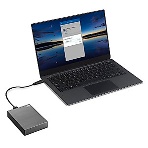 Seagate One Touch, 5TB, Portable External Hard Drive, PC Notebook & Mac USB 3.0, Space Grey, 1 Year Mylio Create, 4 mo Adobe CC Photography, Amazon Excl. (STKB5000405)