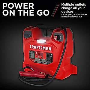 CRAFTSMAN CMXCESM256 1200 Peak Amp Jump Starter and Portable Power Station