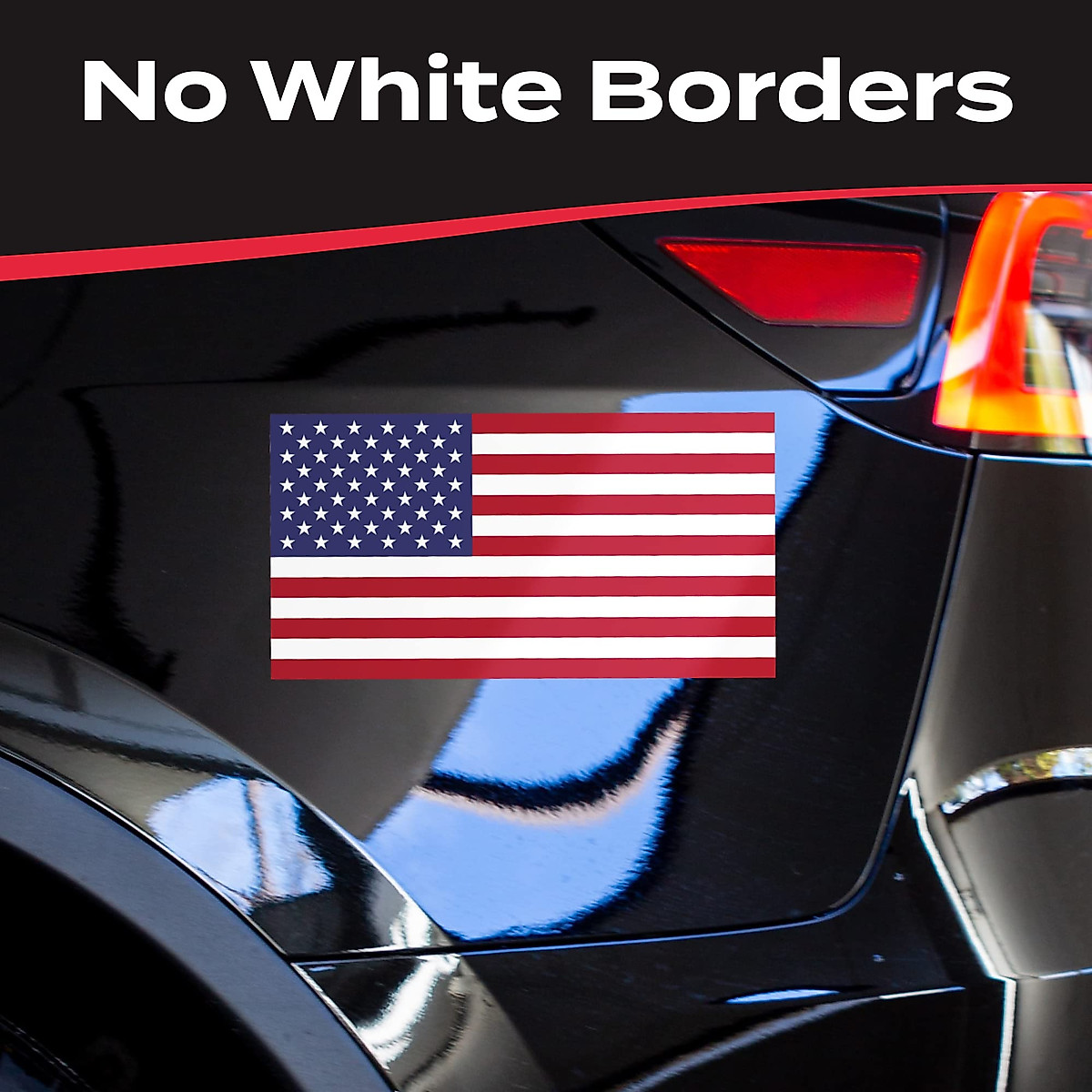 Stickios American Flag Decal 5.8x3.1 inches - Made in The USA - Patriotic Vinyl Classic Flag Sticker for Cars, Trucks, Windows, Vehicles - Let Freedom Ring!