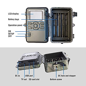 Boly Trail Camera 48MP 1080P Video Game Camera, with White LED/Xenon Flash/Black IR, 2” LCD Display up to 100ft. Detection Range and 90ft. Lighting Range, Against Water & Snow Hunting Cam