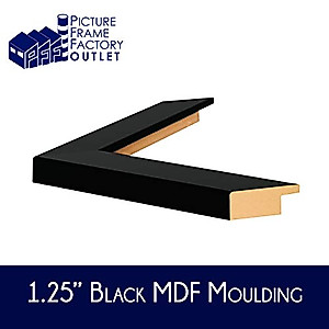 PictureFrameFactoryOutlet | 24x36 Picture Frame | 1.25" Black Mounding | Plexi Glass and Hanging Hardware Included