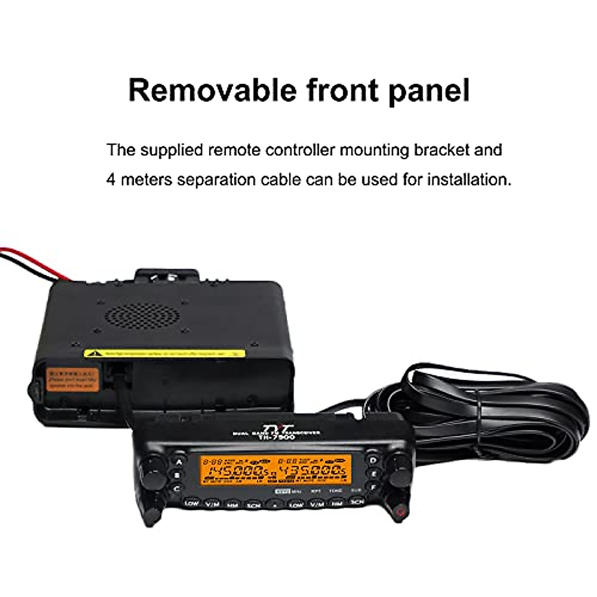 TYT TH-7900 Mobile Radio 50W Dual Band VHF/UHF Vehicle Transceiver with Cable