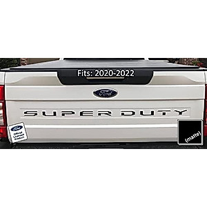 Ford 2020-2022 Super Duty Letter Inserts Inlays Decals Stickers (Thin) for Tailgate (2020-2022) F250 F350 F450 (Black Matte) - CBM