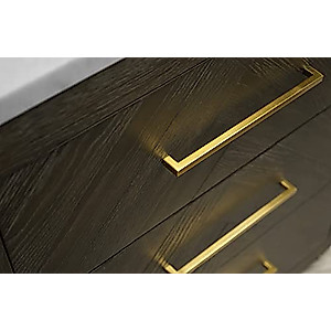 Kitchen Bath Collection Avery 60-inch Double Bathroom Vanity (Carrara/Dark Oak): includes Dark Oak Cabinet with Stunning Carrara Marble Countertop and White Ceramic Sinks