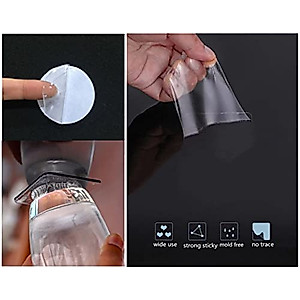 OYEAA 4 Double Sided Sticky Pads 3.15 Inches Round Adhesive Suction Tab Perfect for Mounting, Dashboard Toys, Windshield, GPS, Tiles, Wall Pictures