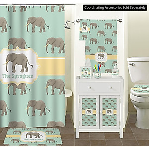 RNK Shops Personalized Elephant Waste Basket - Single Sided (White)