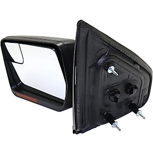 Kool Vue Driver Side Power Heated Mirror for Ford F-150 2011-2014 Manual Fold With Signal Light & Spotter Glass; Without Memory & Puddle Lamp Textured