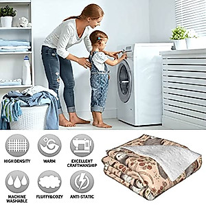 Possums Throw Blanket Soft Cozy Blanket Lightweight Flannel Blankets for Couch Bed Living Room Adults Kids Teens Gifts All Season 50"X40"