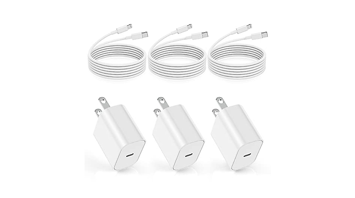 iPhone Fast Charger Block: MFi Certified 20W USB-C Cable